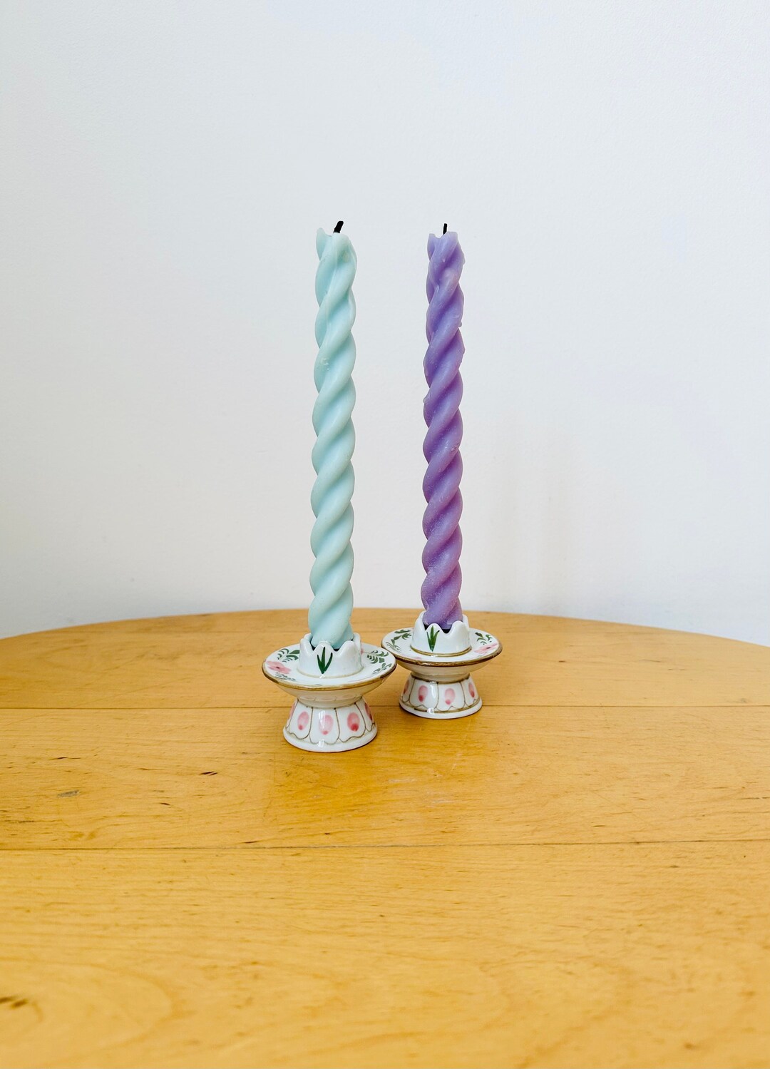 Pair of Small Candlesticks, Hand-painted Candle Holders - Etsy