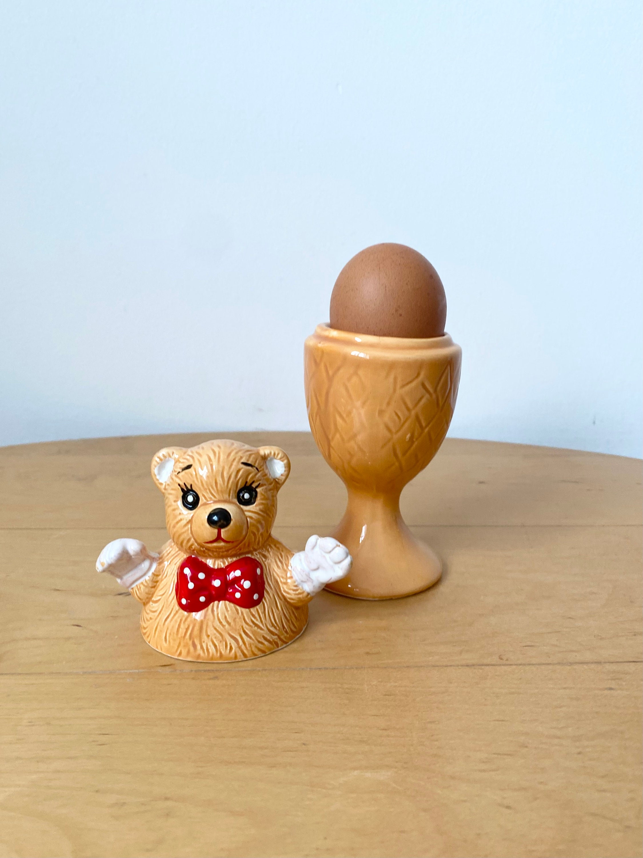 Vintage Egg Cup With Lid Childs Egg Cup Teddy Bear Egg - Etsy UK