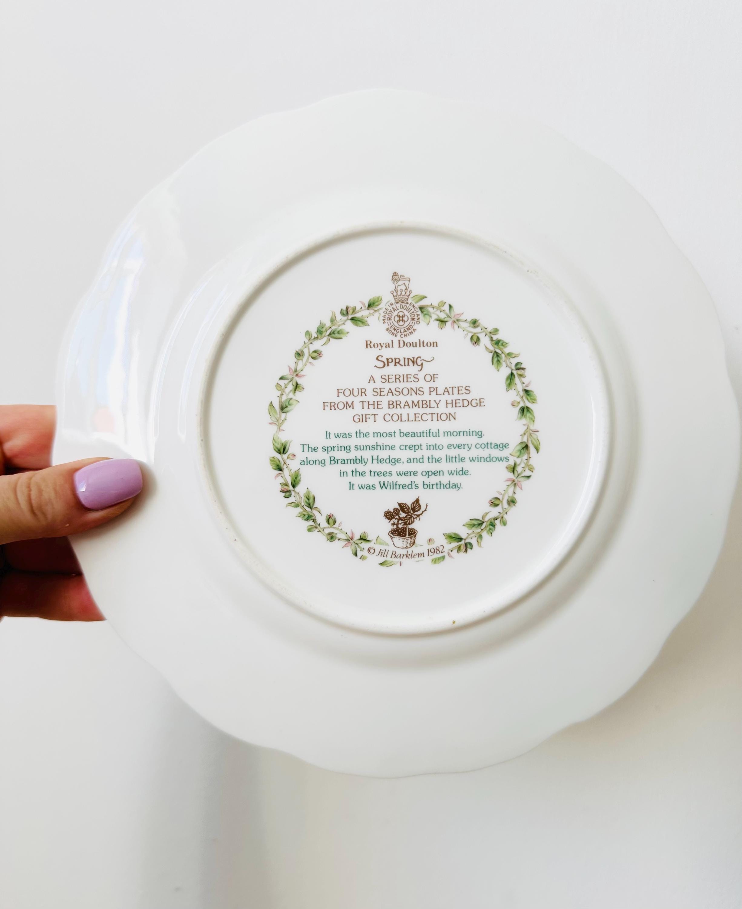 Brambly Hedge “spring” Plate, Royal Doulton Porcelain Plate - Etsy