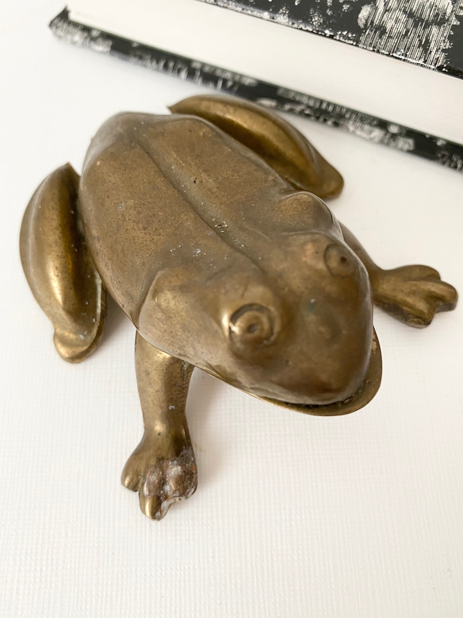 Vintage Brass Frog Ashtray Brass Trinket Box Paperweight | Etsy