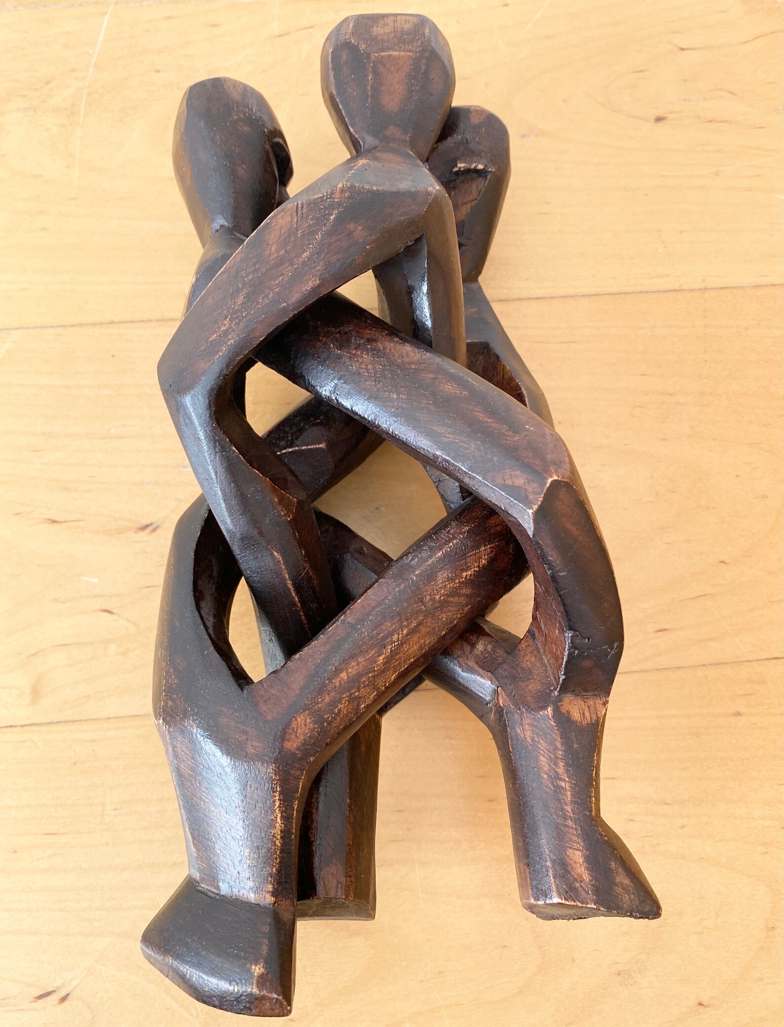 Vintage African Carved Wood Interlocking Plant Stand/african - Etsy