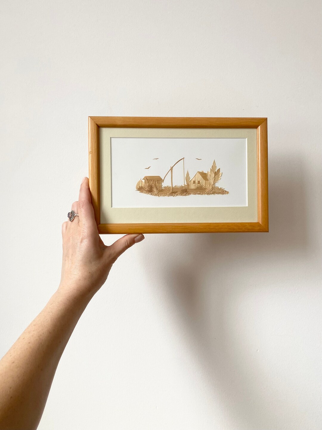 Handmade Straw Picture, Straw Art, Straw Cottage Picture - Etsy