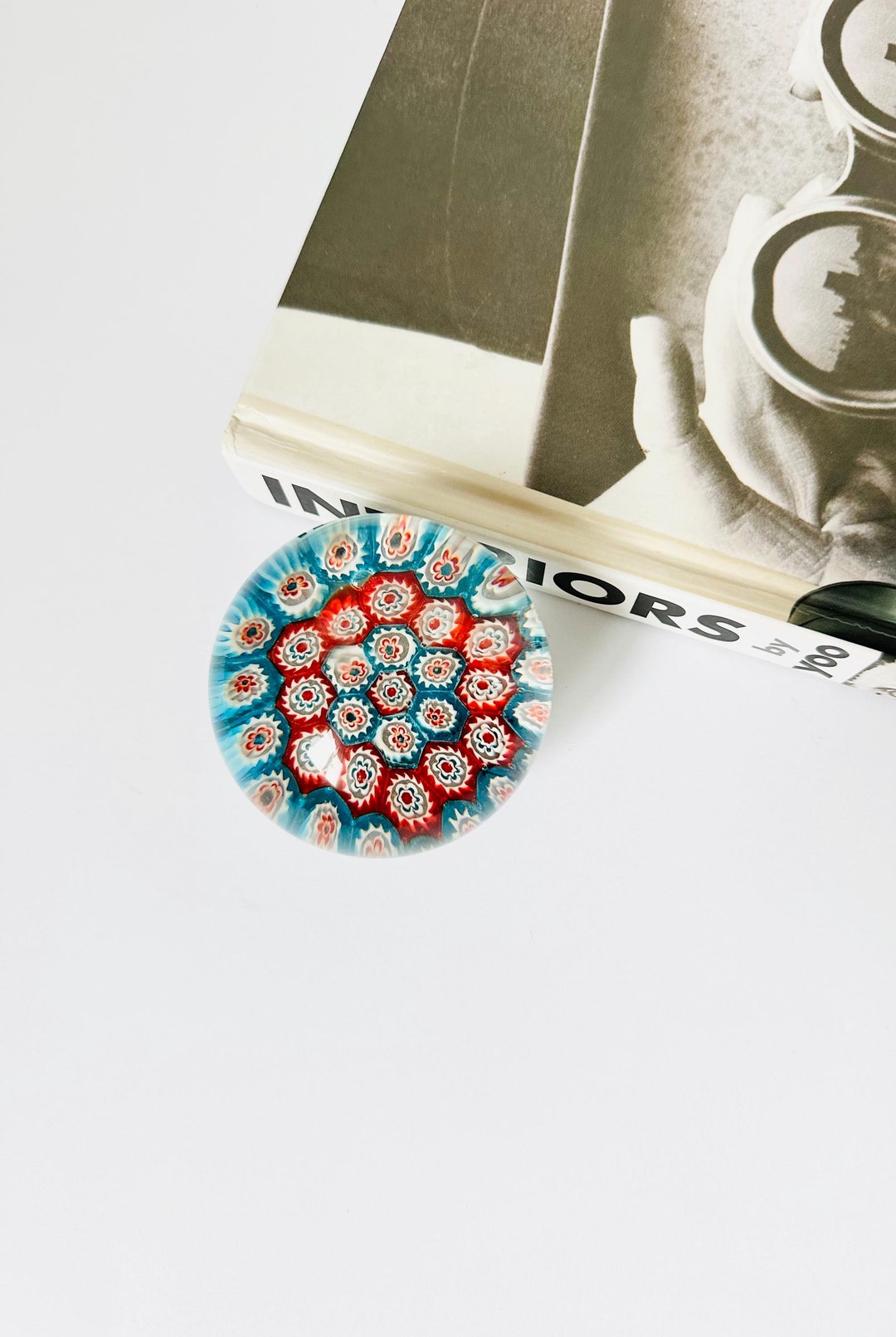 Small Glass Paperweight, Millefiori Paperweight, Decorative Glass - Etsy