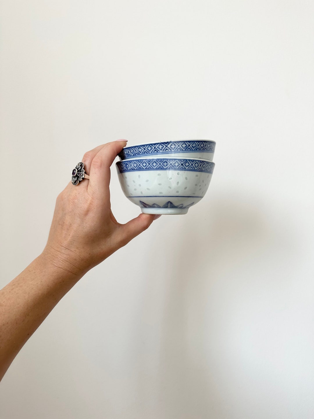 Chinese Porcelain Bowls, Rice Grain Pattern Bowls, Asian Rice Bowls ...