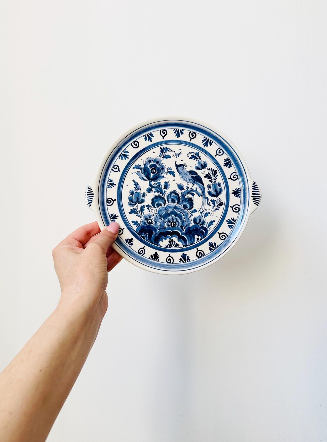 Delft Blue Wall Tray, Plate, Floral Motif, Decorative Delftware - Etsy