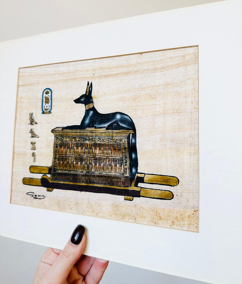 Vintage Papyrus Painting ANUBIS Ancient Egyptian God of the Dead - Etsy