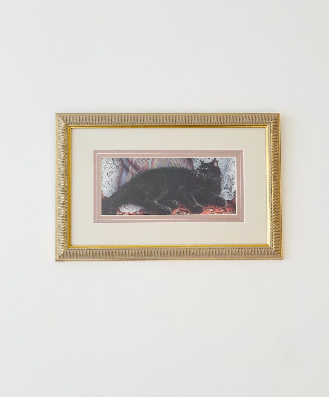 Black Cat Print “ophelia” Sheila Tilmouth, Vintage Cat Print - Etsy