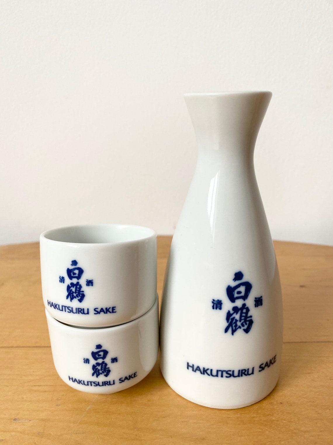 Japanese Hakutsuru Sake Set Sake Bottle & 2 Cups Japanese - Etsy