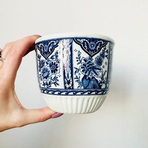 Vintage Plant Pot by Delfts Royal Sphinx, Holland, Boch Belgium, Delft ...
