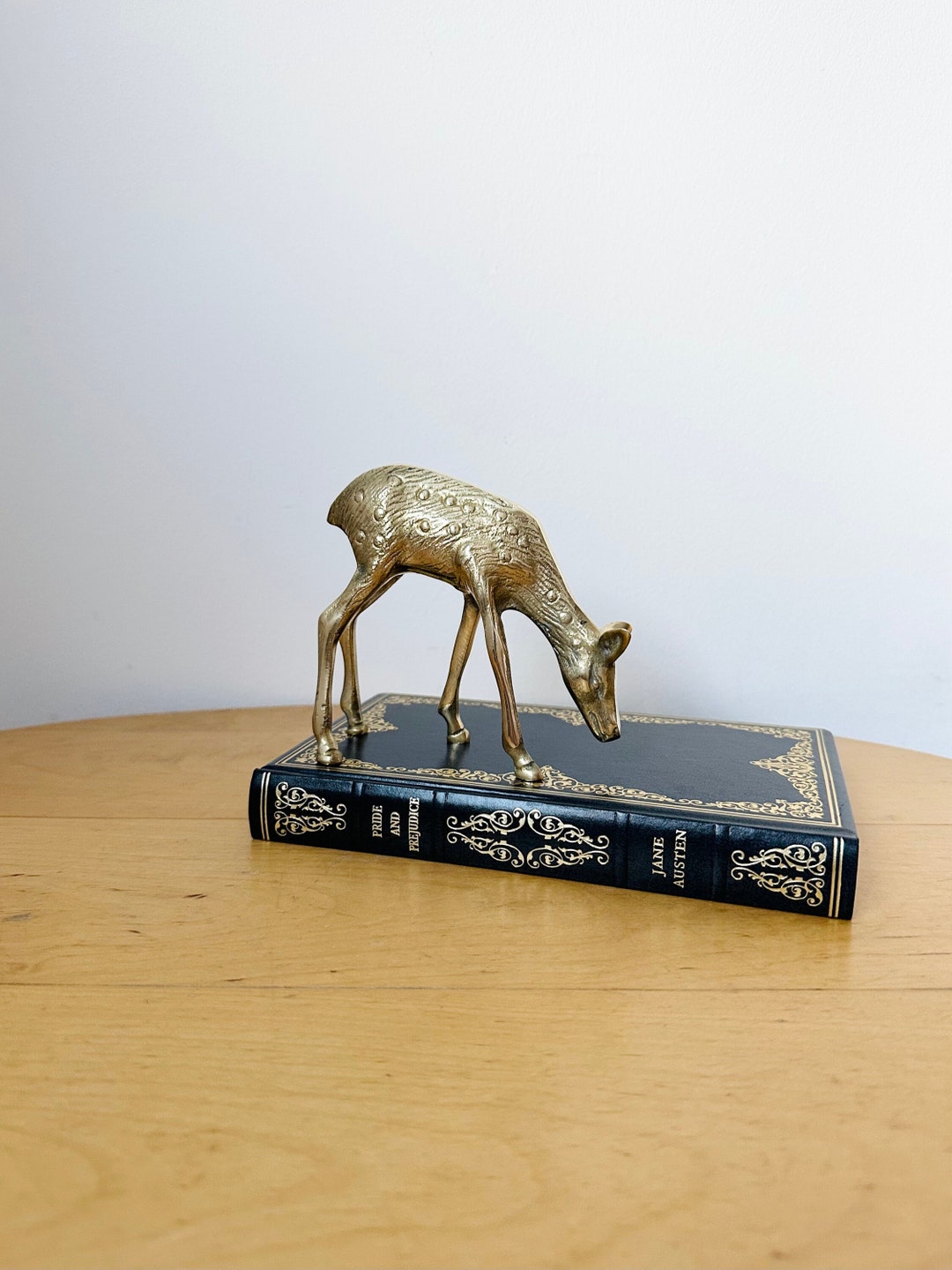 Brass Doe Figurine, Vintage Brass Statue, Brass Deer, Christmas Decor ...