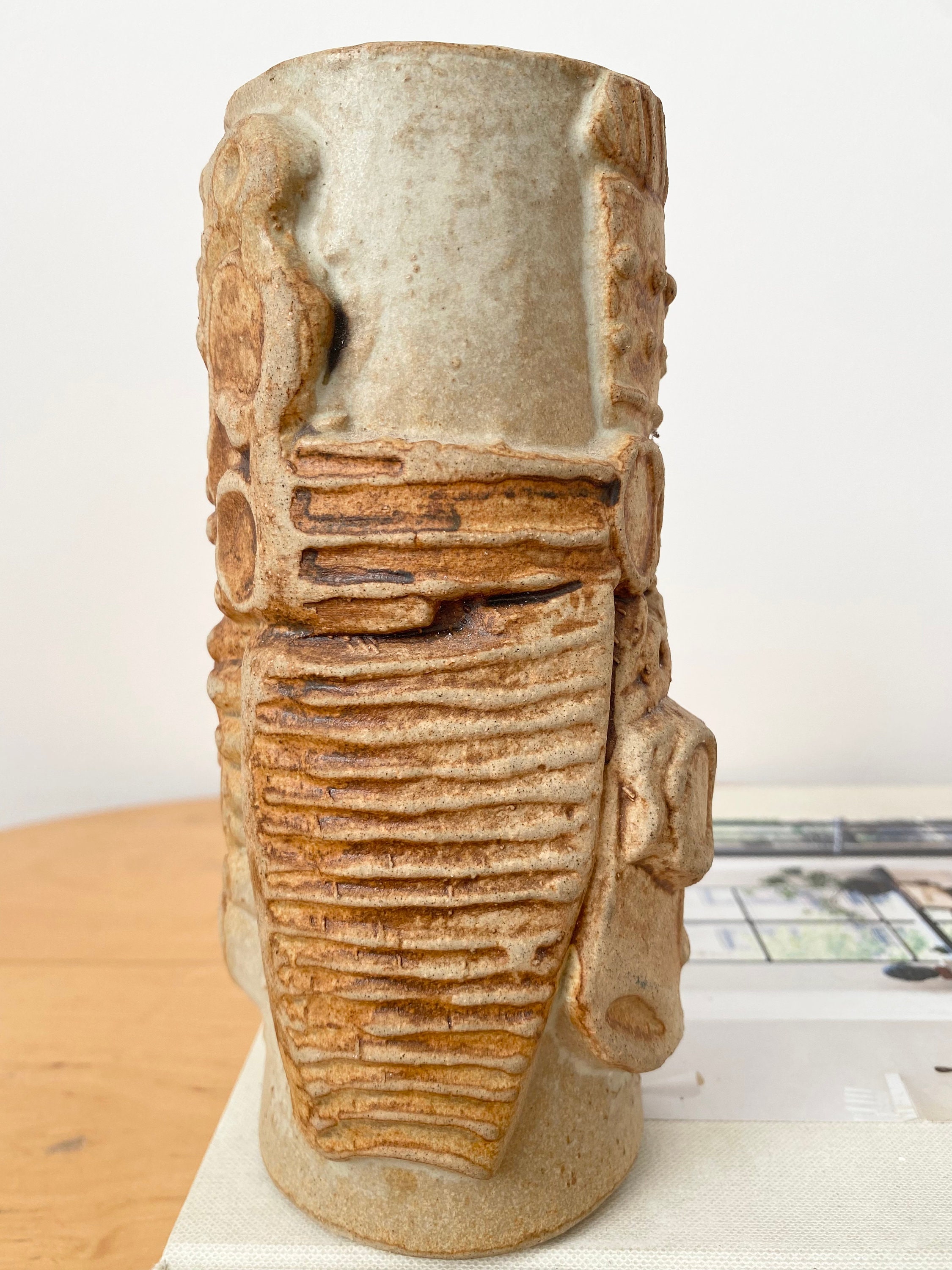 Bernard Rooke Pottery Brutalist Style Pottery Vase Stoneware - Etsy ...