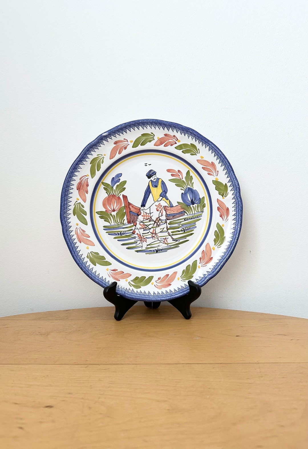 Quimper Plate, Hand Painted French Plate, Vintage Plate - Etsy