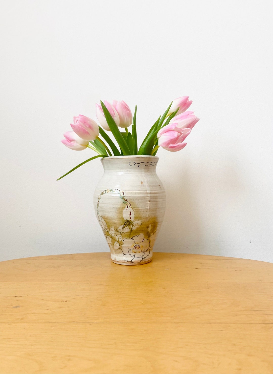 Handmade Pottery Vase, Studio Pottery Cornwall, Vintage Pottery Vase ...