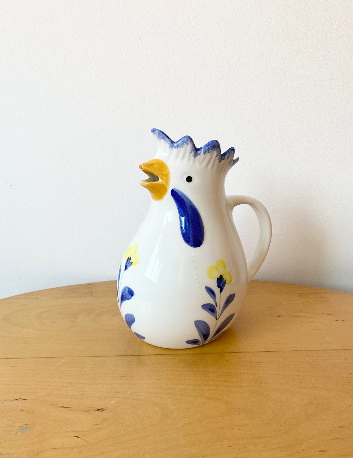 Rooster Jug Hand-painted Ceramic Pitcher Italian Ceramic Jug | Etsy