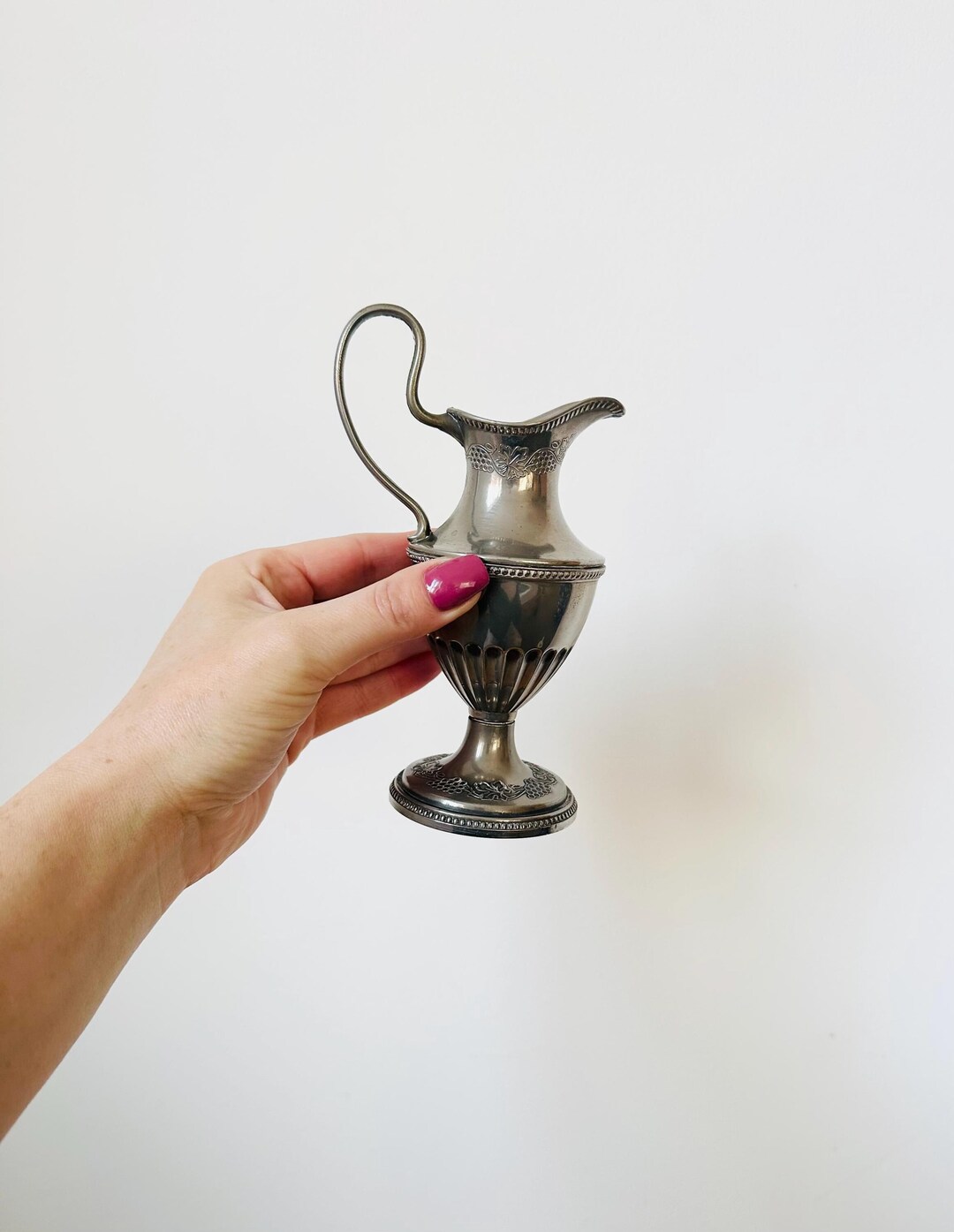 Vintage Silver Plated Grenadier Decorative Jug, Metal Pitcher, Cottage ...