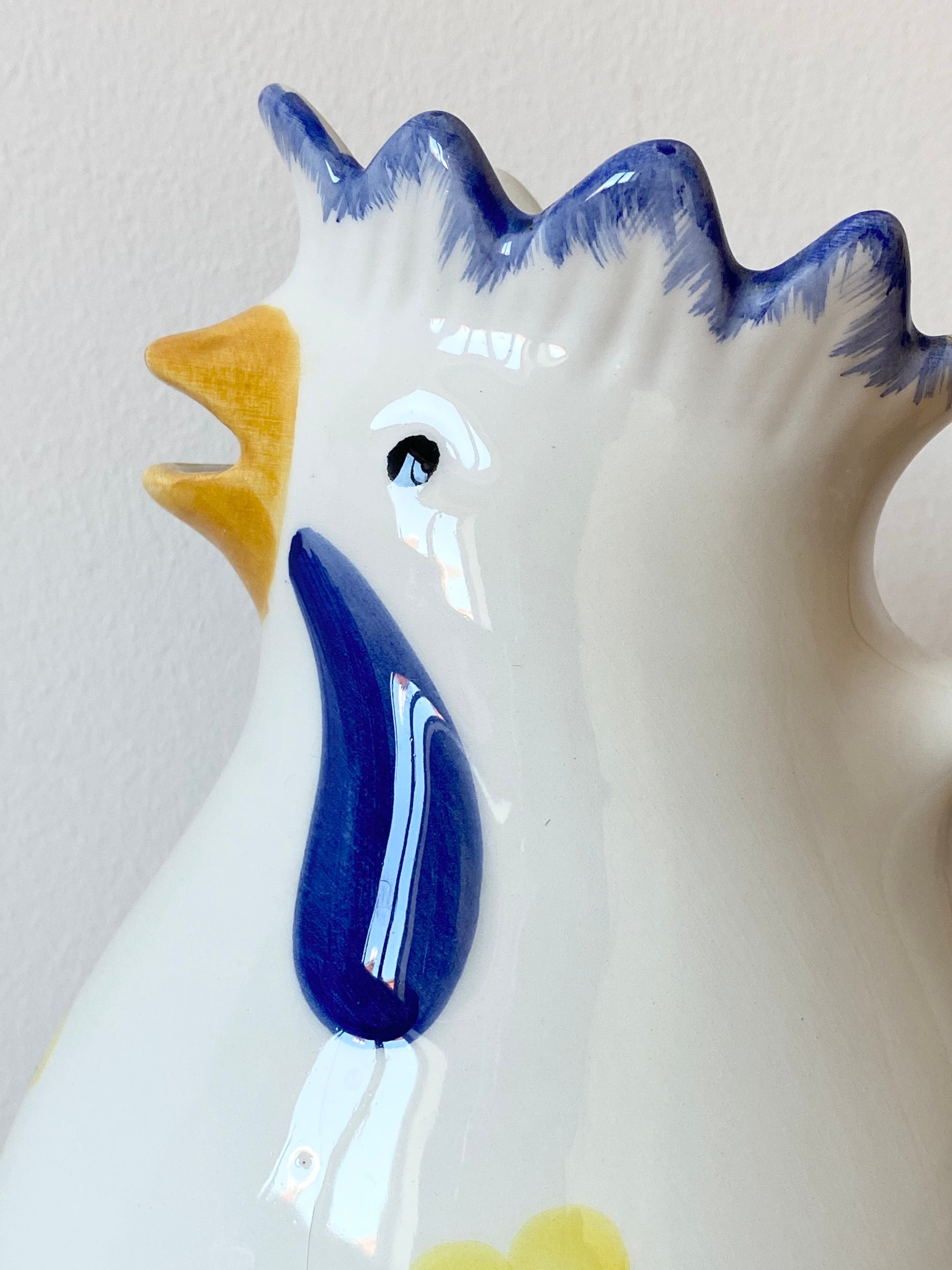 Rooster Jug Hand-painted Ceramic Pitcher Italian Ceramic Jug | Etsy