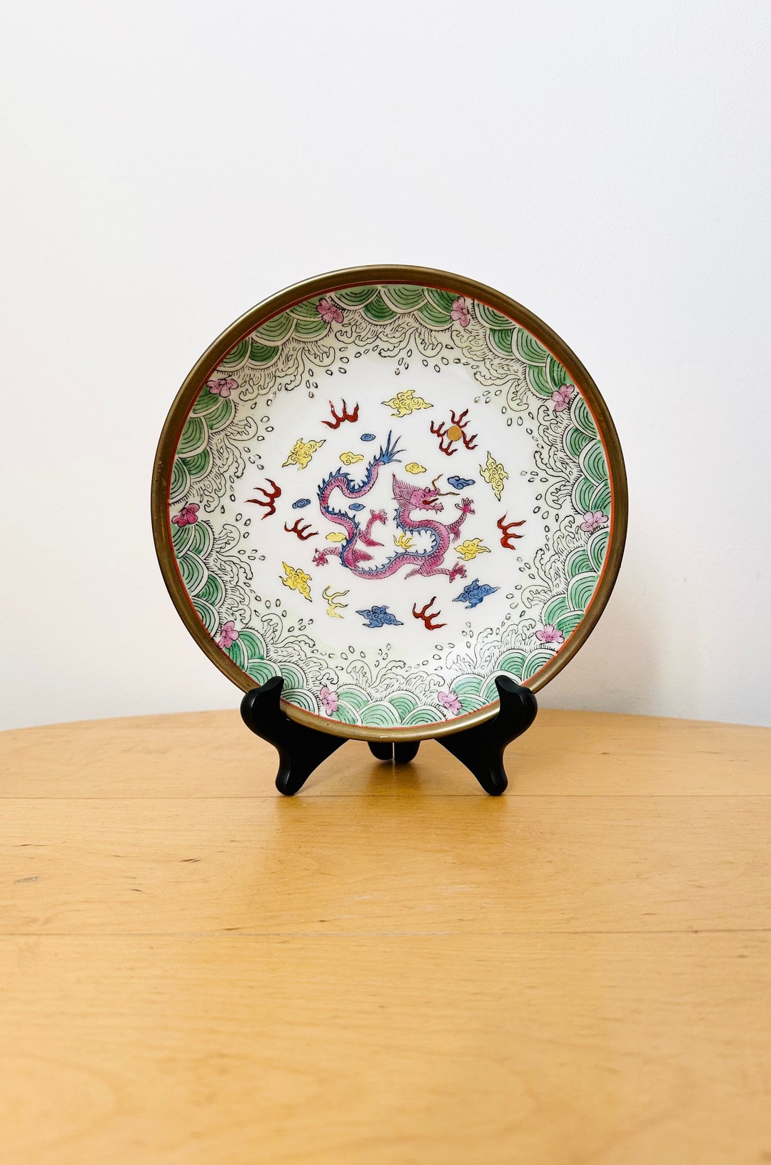 Japanese Porcelain & Brass Bowl Made in Hong Kong Exclusively for ...