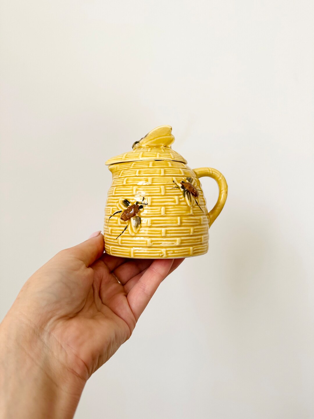Rare Beehive Honey Jug, Vintage Honey Pot, Syrup Pitcher With Lid ...