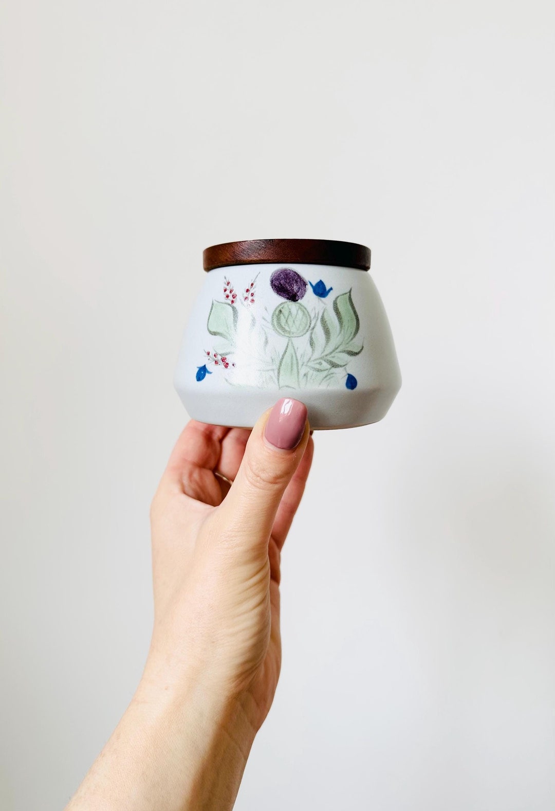 Vintage Buchan Pottery Jar, Portobello Scotland, Thistle Pattern ...