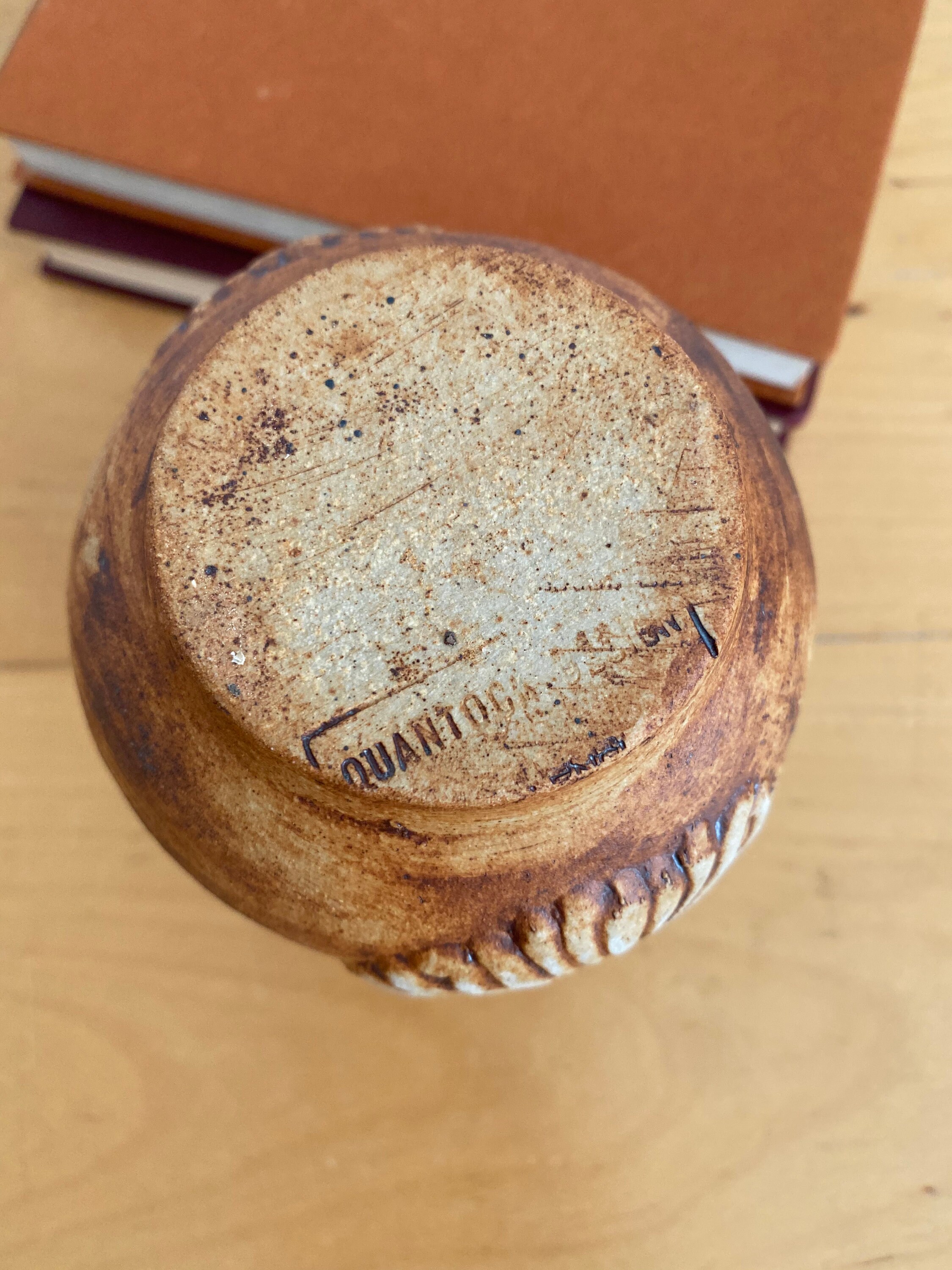 Quantock Pottery Mini Vase Abstract pottery Square Bud | Etsy