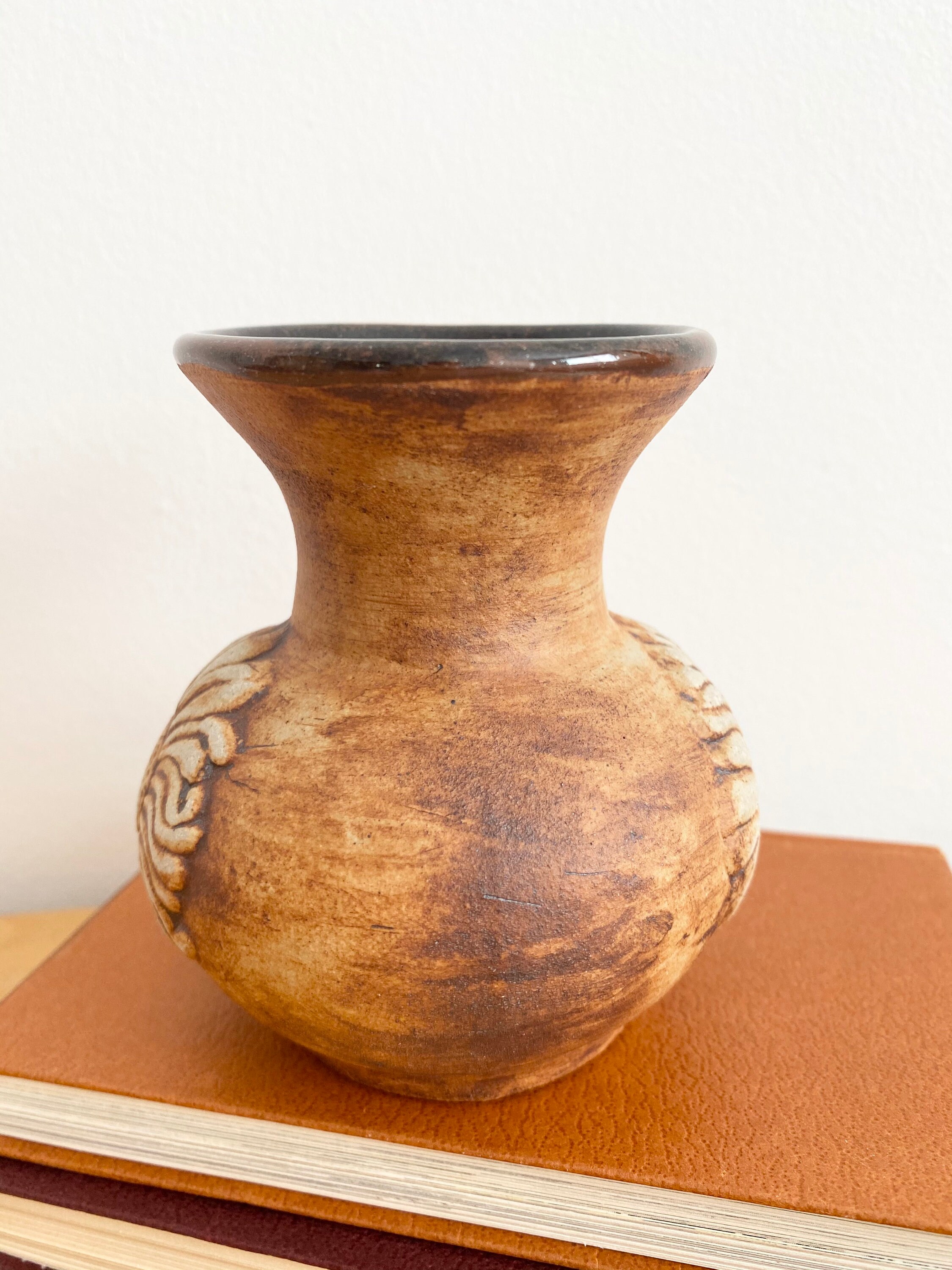 Quantock Pottery Mini Vase Abstract pottery Square Bud | Etsy