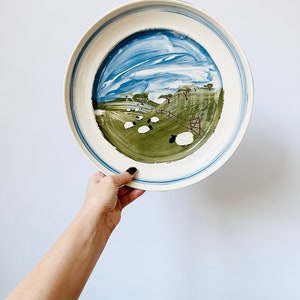 Rare Caroline Smith Abbot Pottery Large Serving, Fruit Bowl Country ...