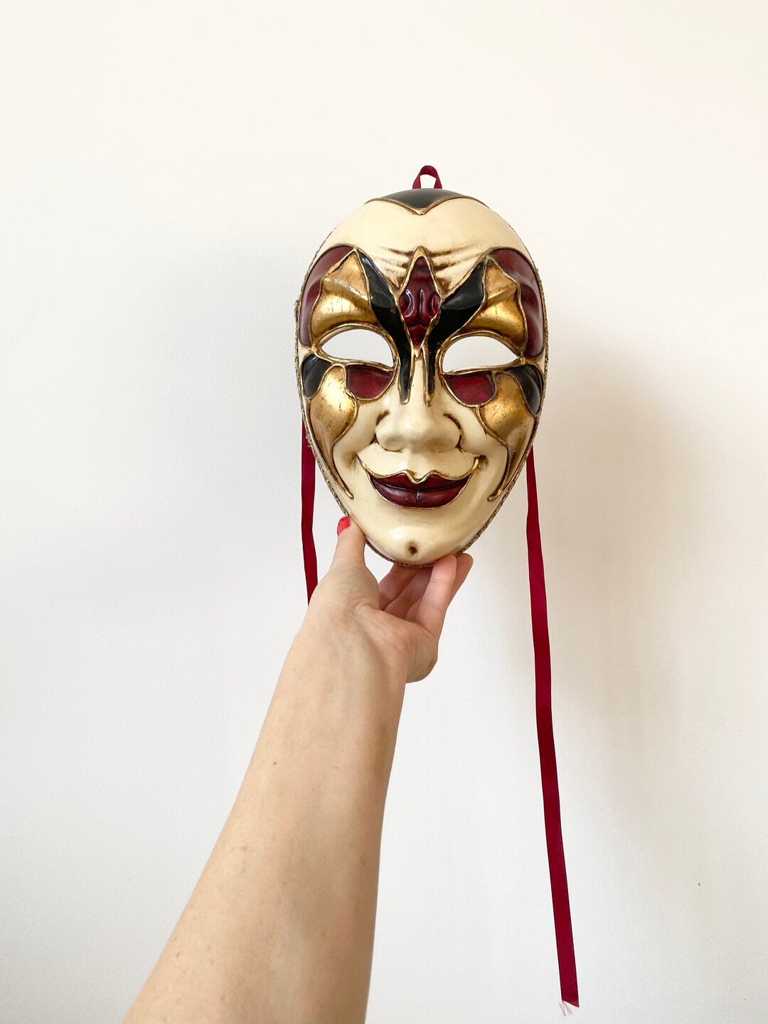 Venetian Carnival Mask, Handmade in Venice, Hand-painted Mask, Wall ...