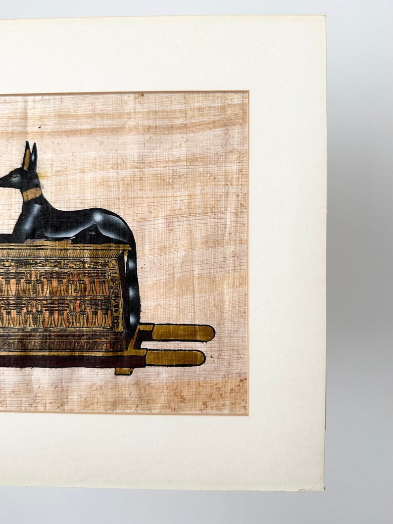 Vintage Papyrus Painting ANUBIS Ancient Egyptian God of the Dead - Etsy