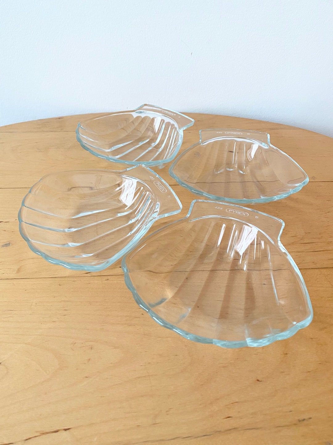 Vintage Glass Shell Dish Set of 4 Scallop Dishes - Etsy Hong Kong