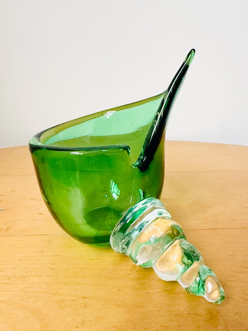 Murano Alfredo Barbini Glass Seashell, Handblown Conch Cornucopia - Etsy