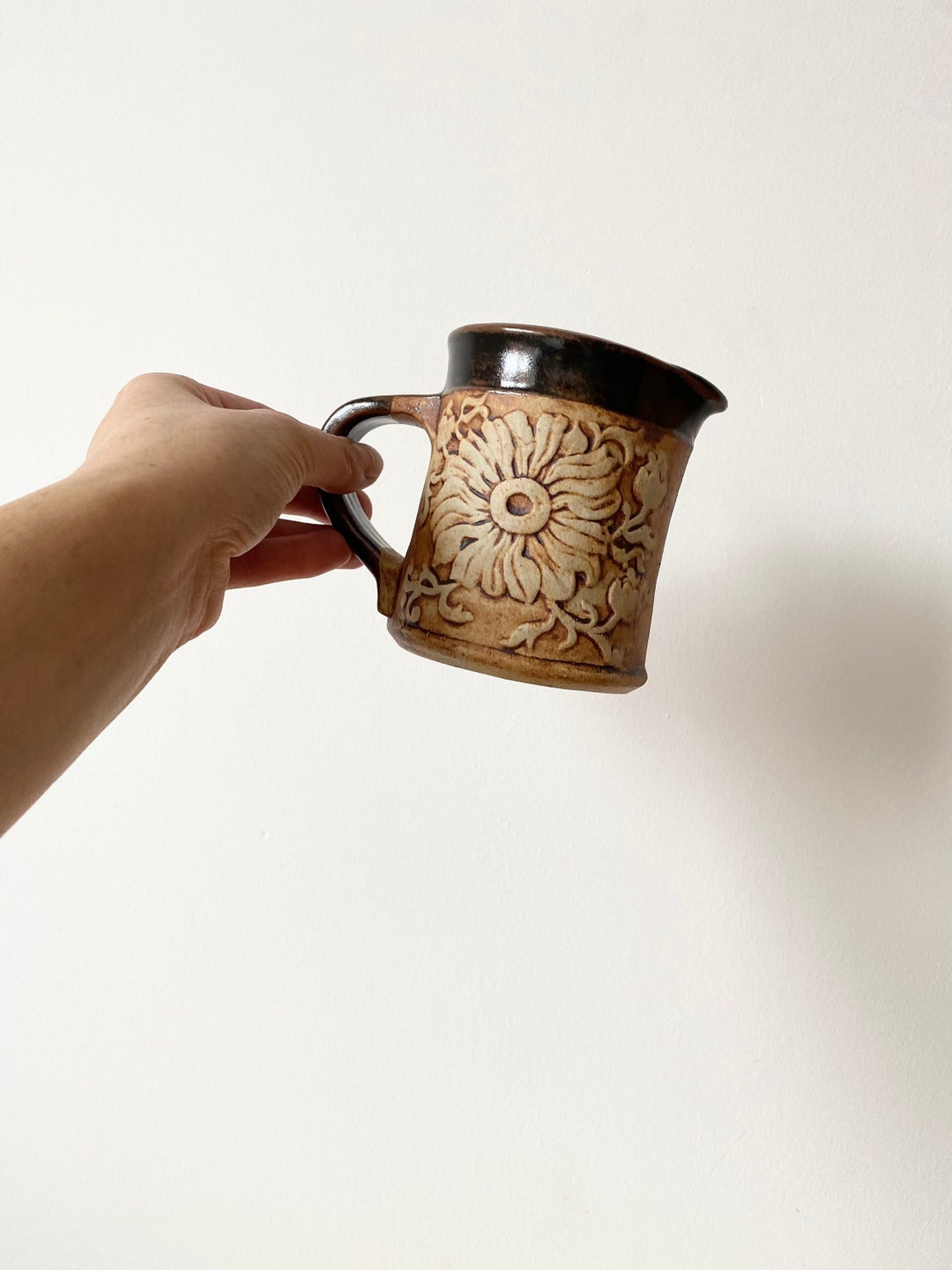 Quantock Pottery Jug, Small Jug, Embossed Pitcher - Etsy