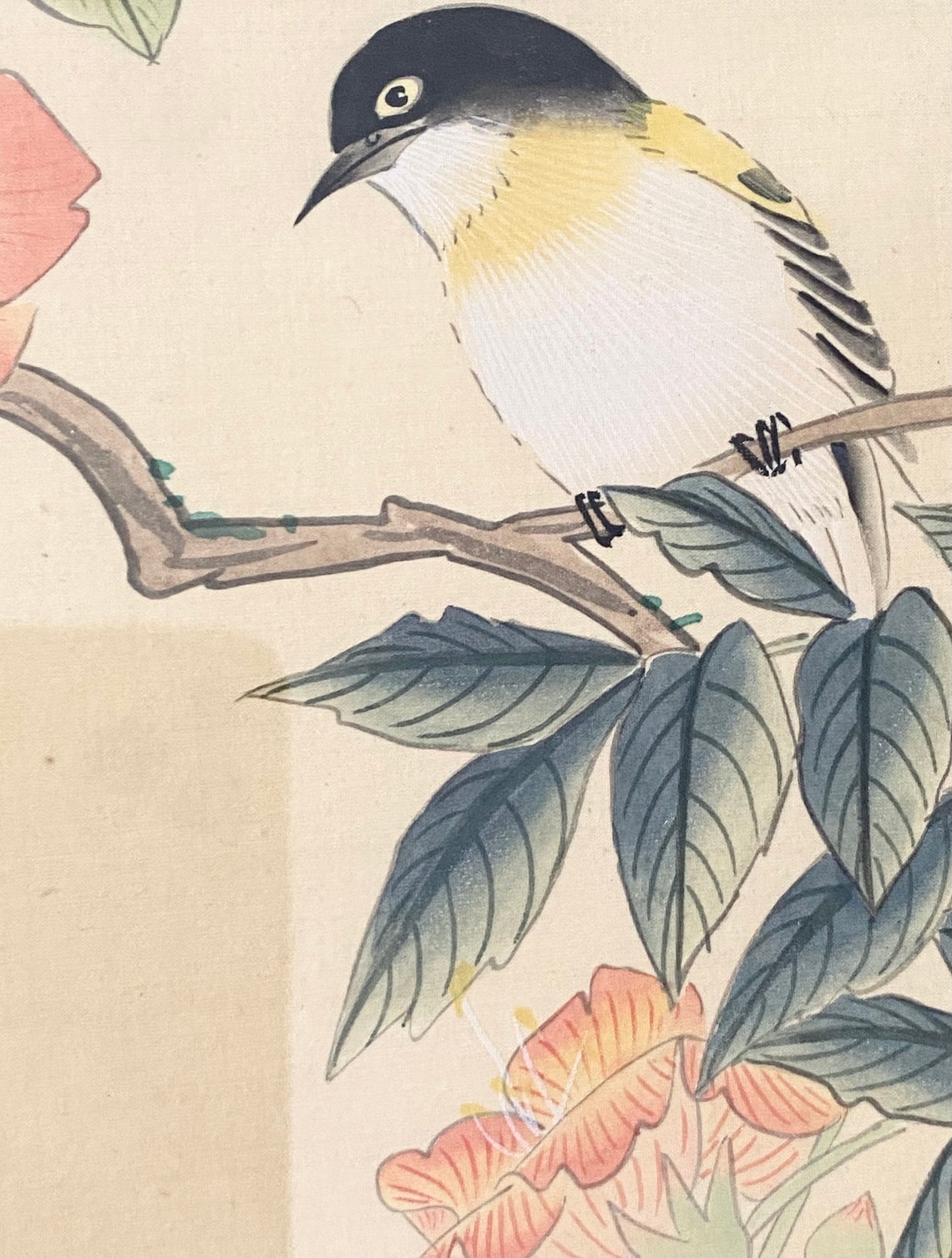 Vintage Chinese Silk Painting Bird and Flowers Painting - Etsy