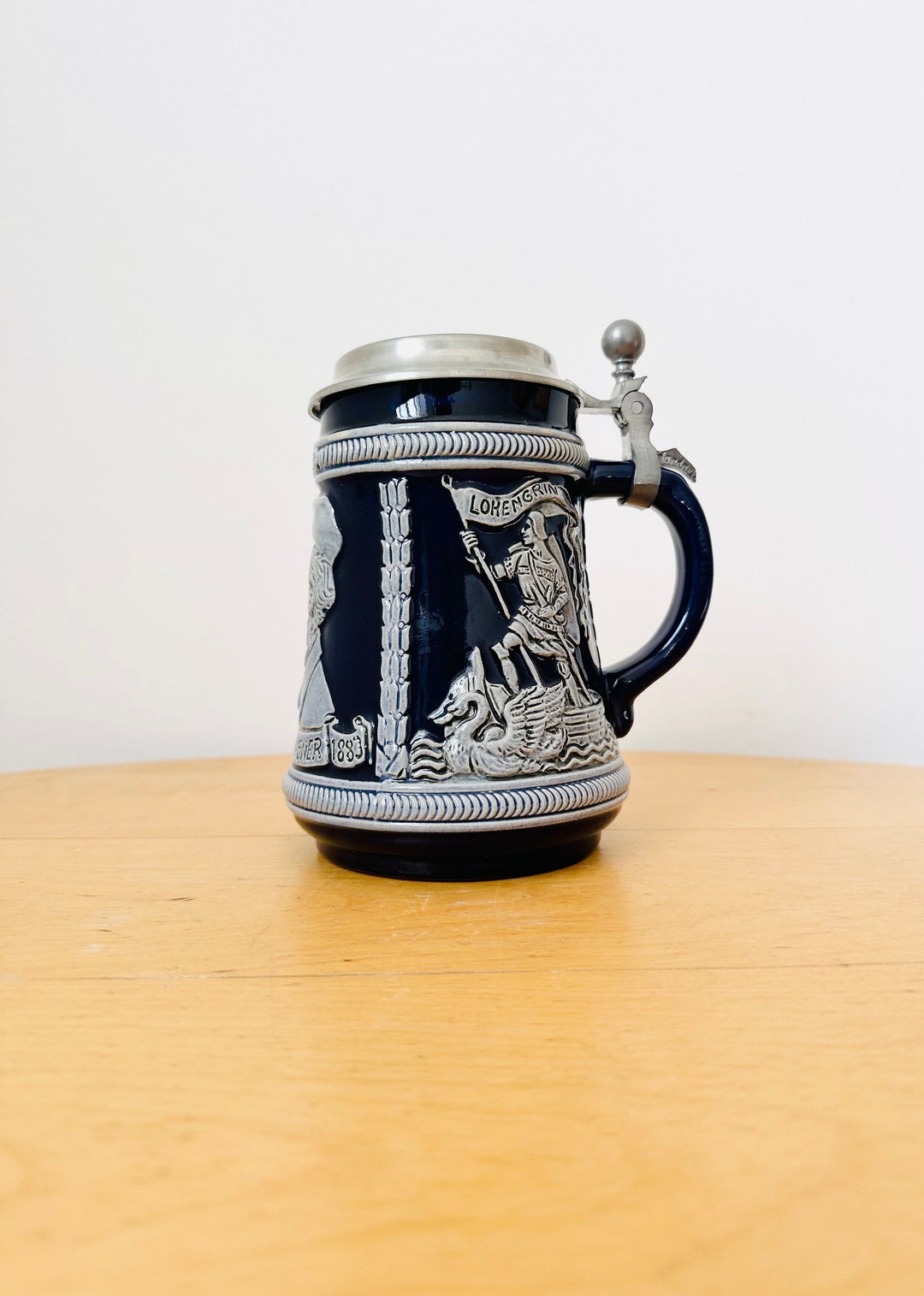 Rare Marzi&remy Zinn Lidded Beer Stein Commemorating Richard Wagner ...