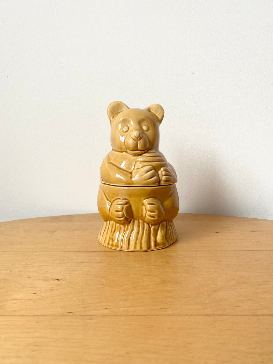 Honey Pot, Vintage Teddy Bear Honey Pot, Brown Retro Honey Pot - Etsy