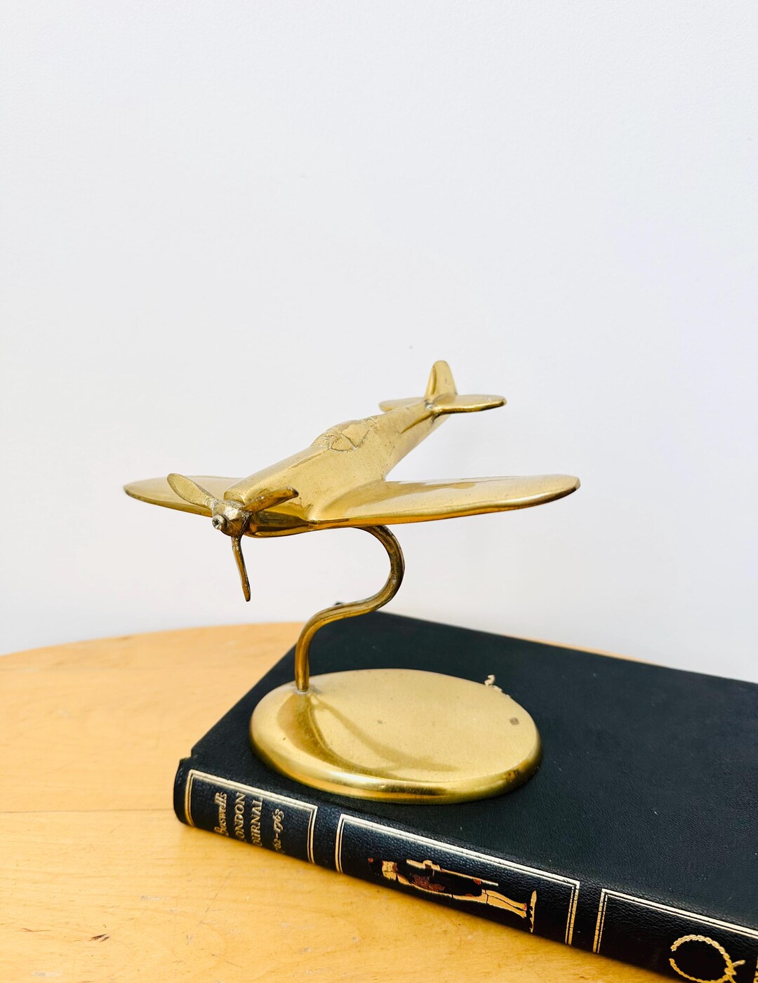Brass Plane Model, Aircraft, Desk Decor, Bookcase Decor, Gift for Him ...