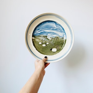 Rare Caroline Smith Abbot Pottery Large Serving, Fruit Bowl Country ...