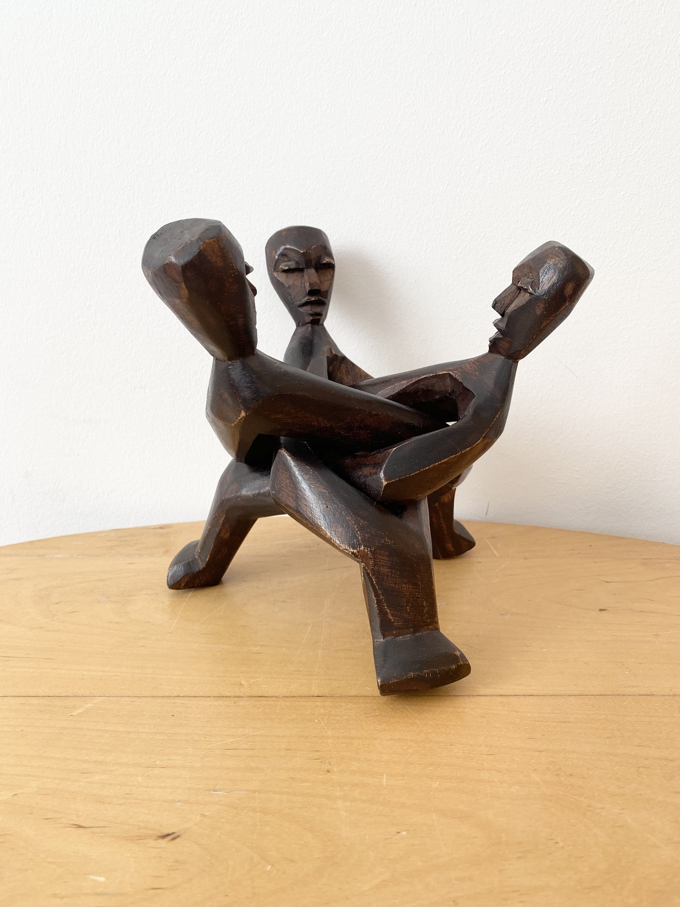 Vintage African Carved Wood Interlocking Plant Stand/African | Etsy