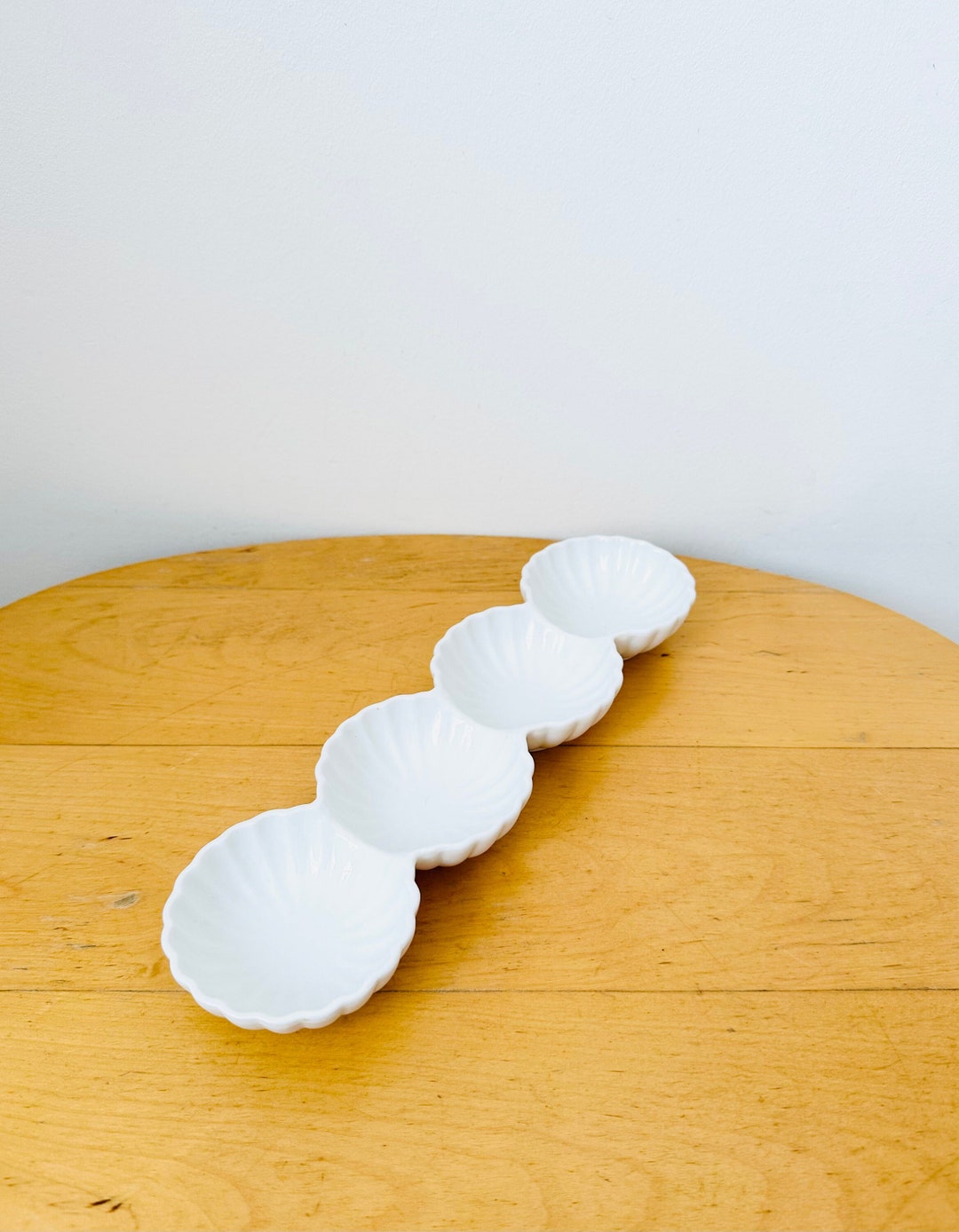 White Porcelain Dip Bowls, Four Compartments - Etsy