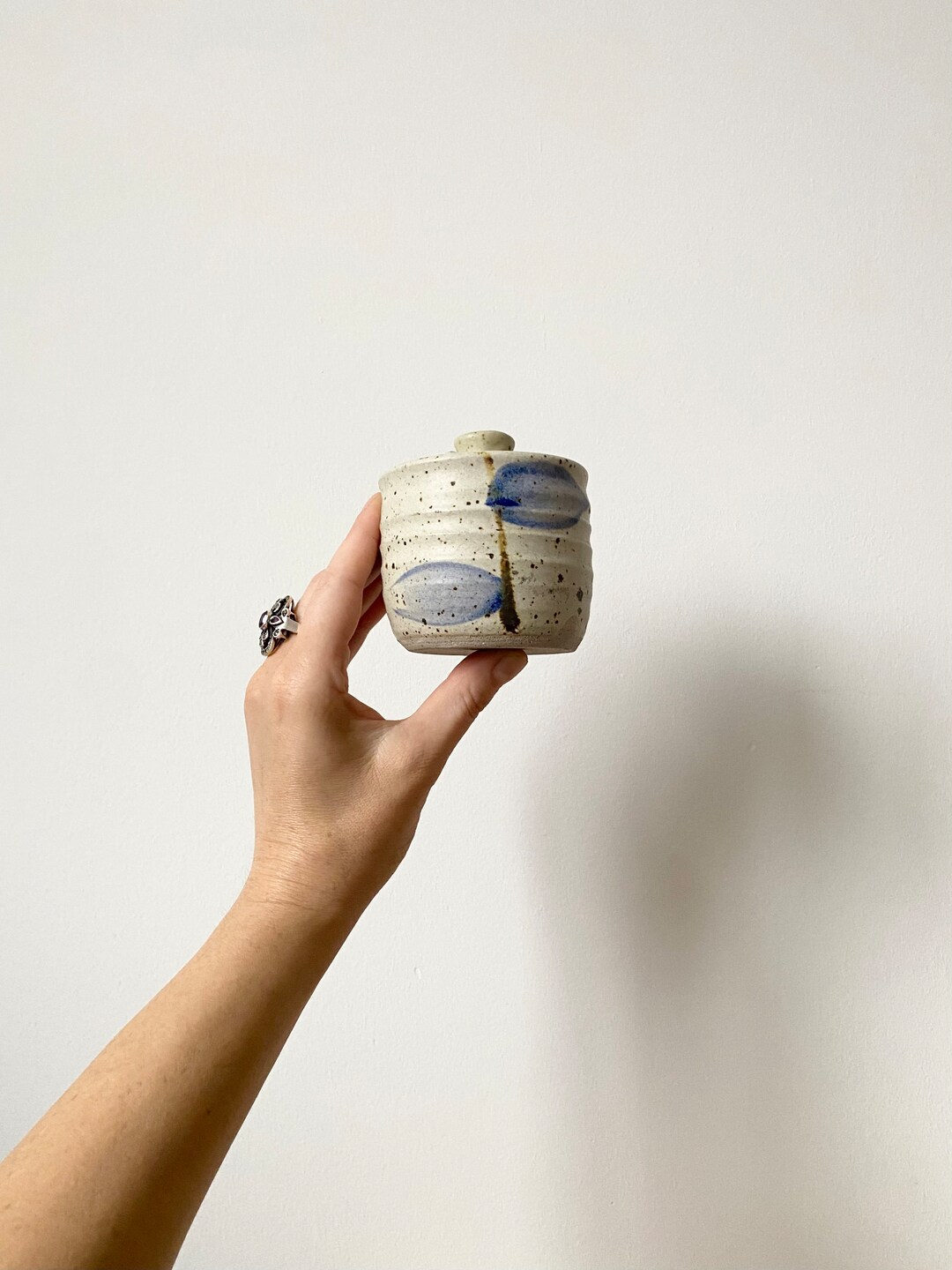 Stoneware Pottery Jar With Lid, Small Pottery Jar, Beige Jar - Etsy