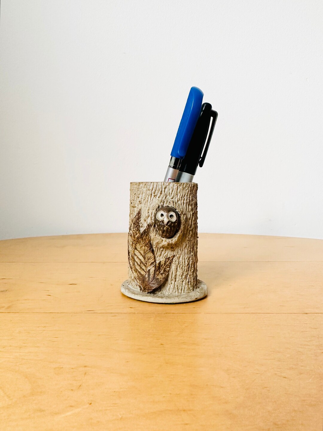 Handmade Pottery Owl Vase, Miniature Pen Holder, Desk Decor - Etsy