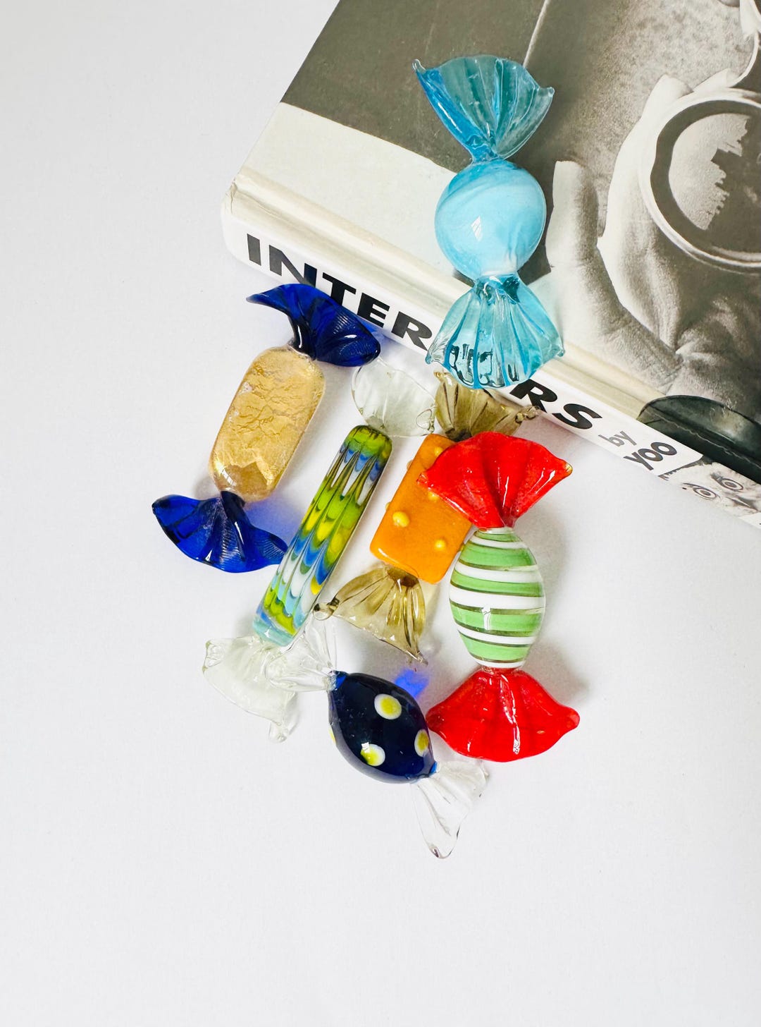 Murano Glass Sweets, Set of 6 Glass Candy, Art Glass Ornament, Murano ...