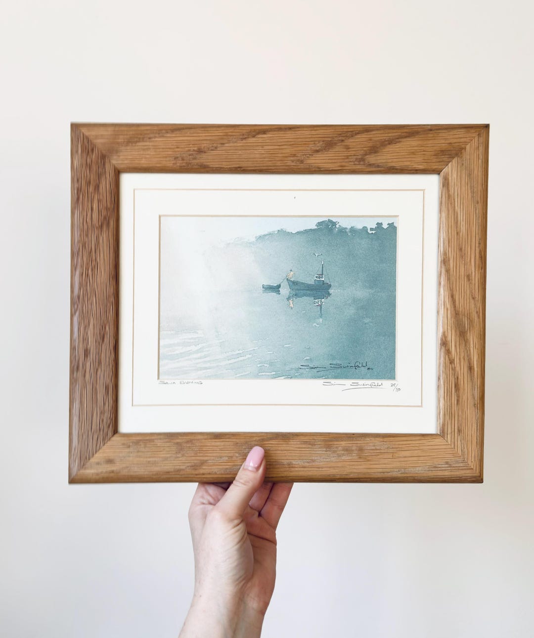 Simon Swinfield Limited Edition Print 25/750 Solva Evening, Man on A ...