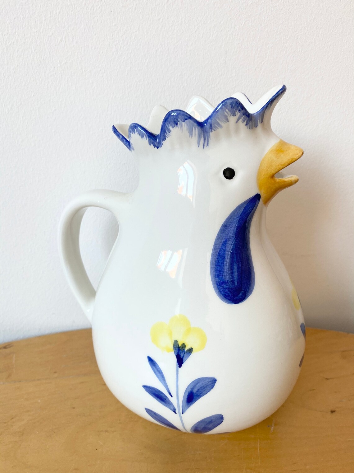 Rooster Jug Hand-painted Ceramic Pitcher Italian Ceramic Jug | Etsy