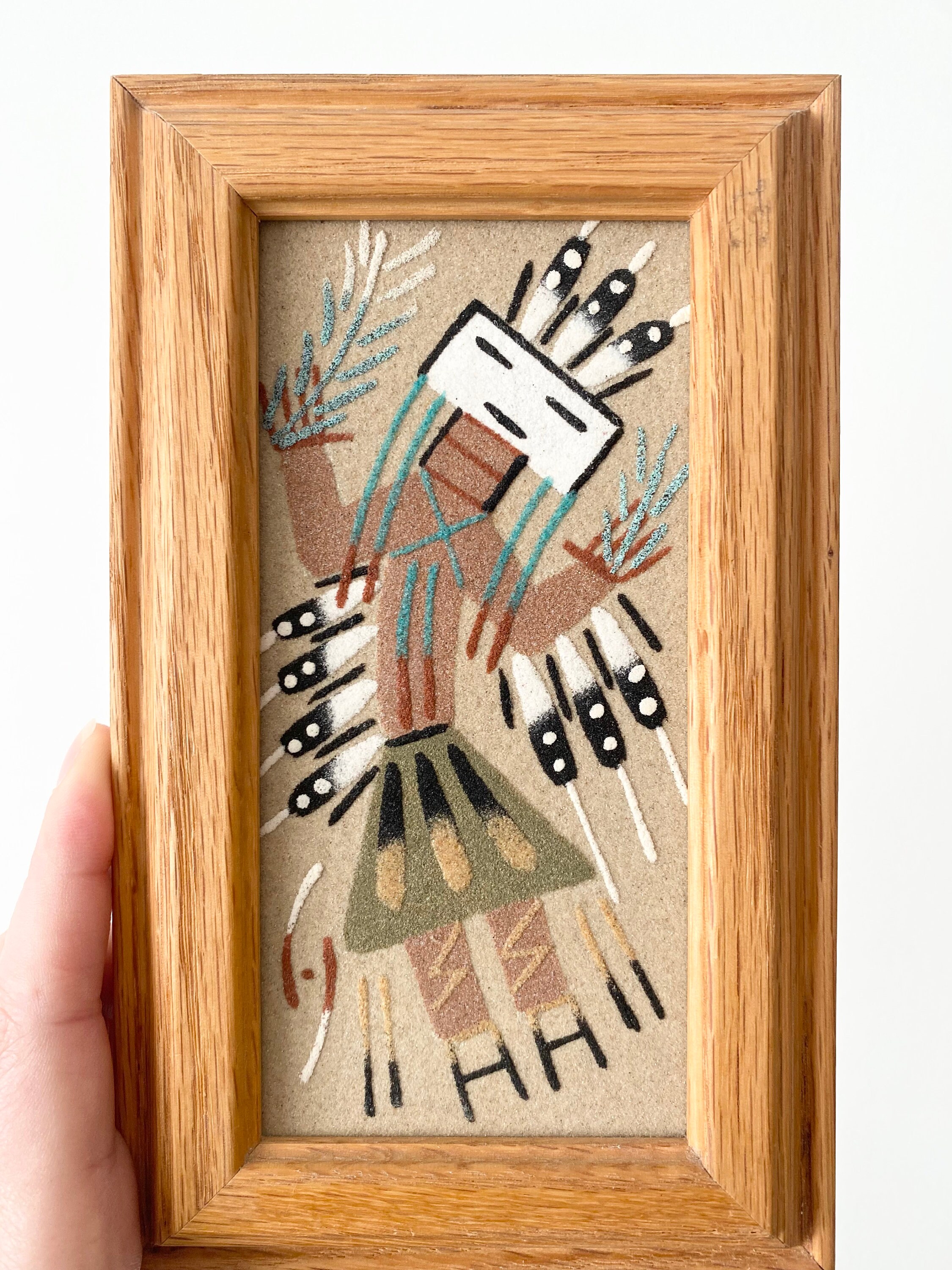 Navajo Native American Art Rainbow Sand Art Sand Painting - Etsy UK