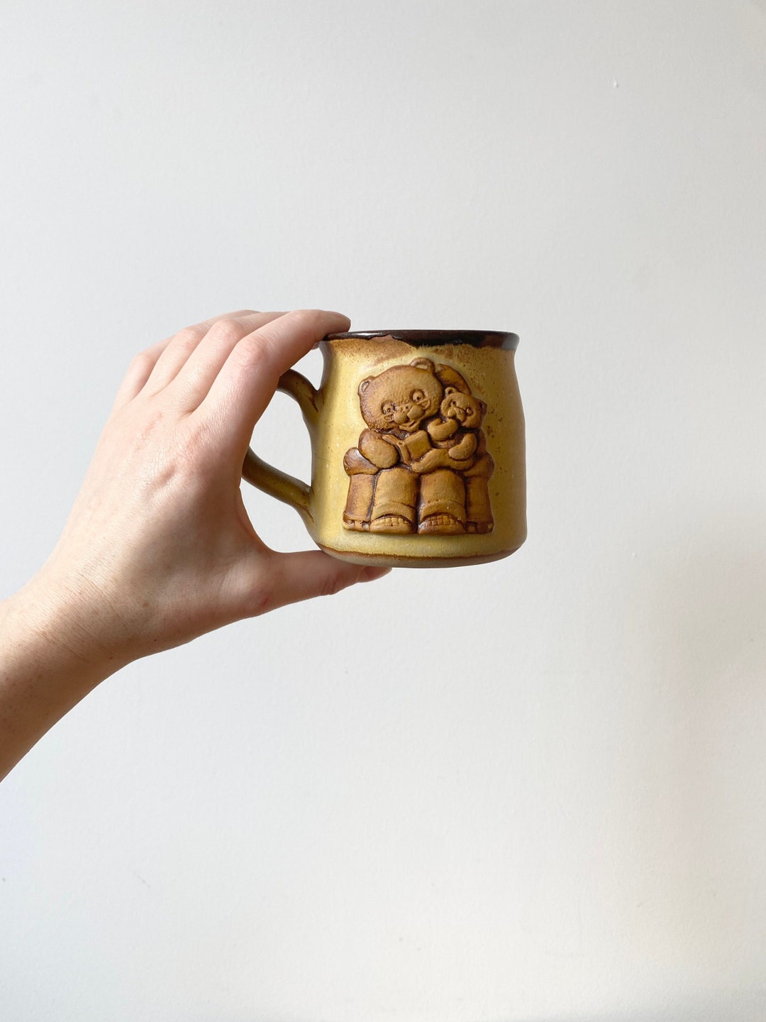 Vintage Stoneware Tea Mug, Teddy Bear Mug, Stonebridge Pottery Mug ...