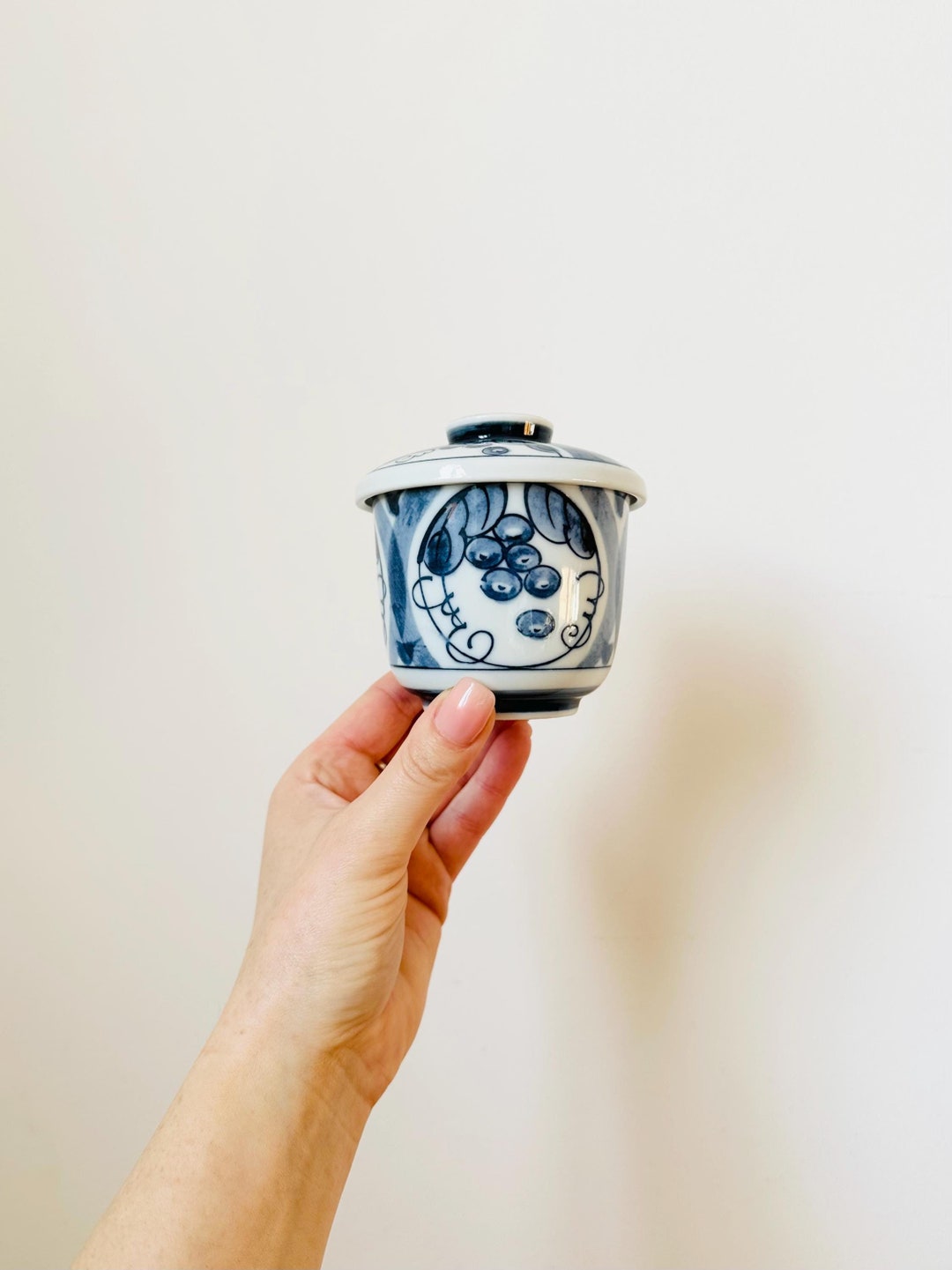 Chawanmushi Cup With Lid, Arita Porcelain, Japanese Handless Cup - Etsy