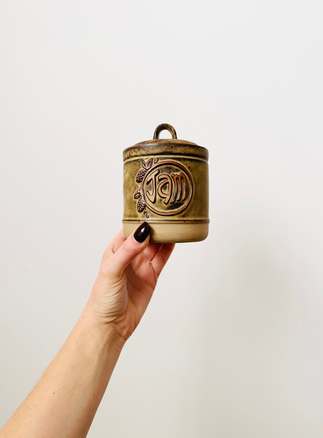 Stoneware Pottery Jam Jar, Tramar Pottery Kitchen Pot, Natural Home - Etsy