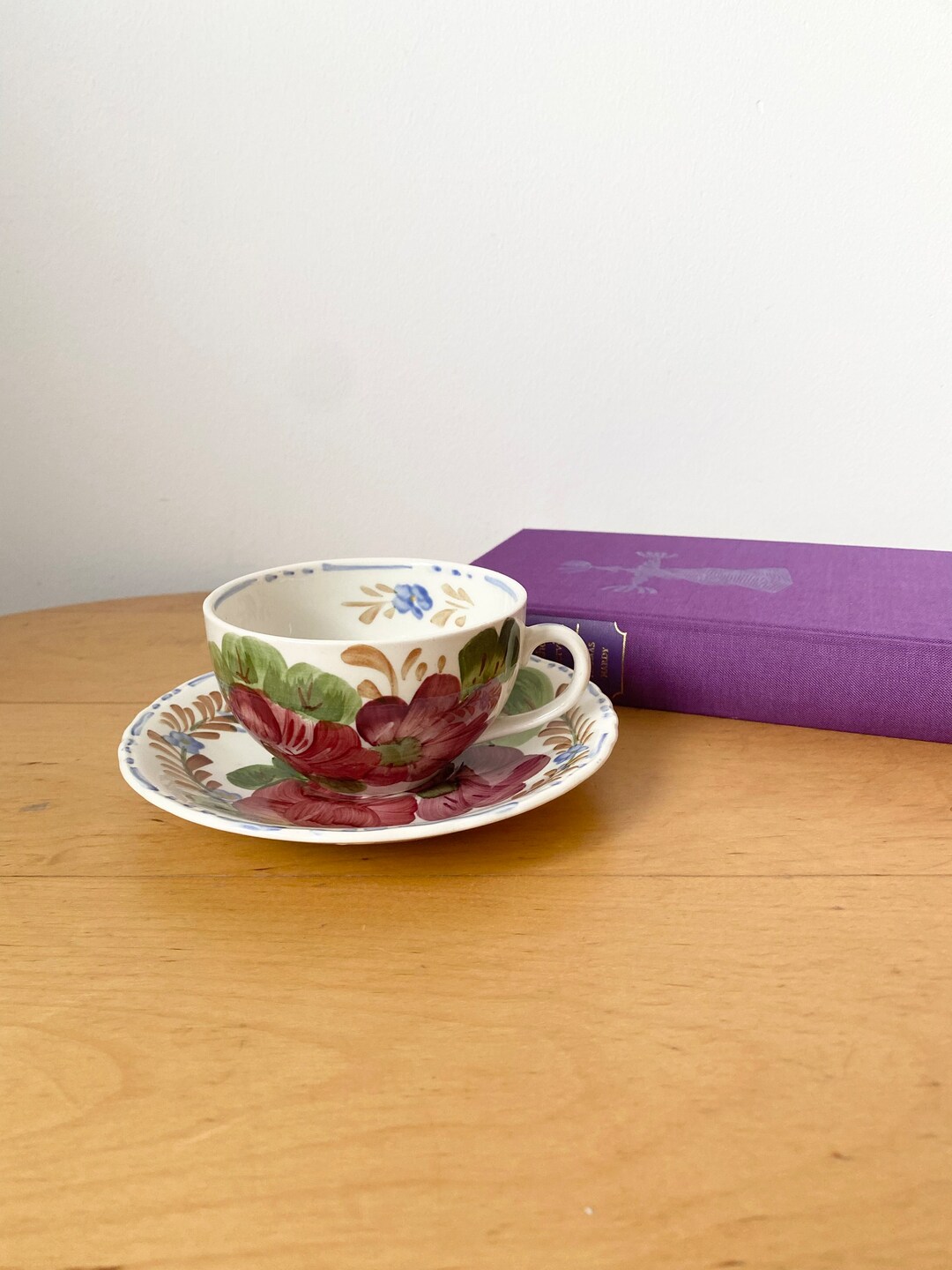 Rare Belle Fiore Simpsons Potters Tea Cup and Saucer, Hand-painted Tea ...