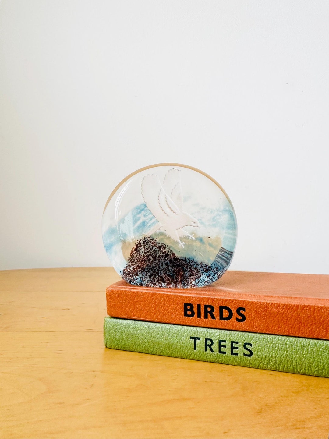 Limited Edition Signed Glass Paperweight, Art Glass, Mountain, Eagle - Etsy