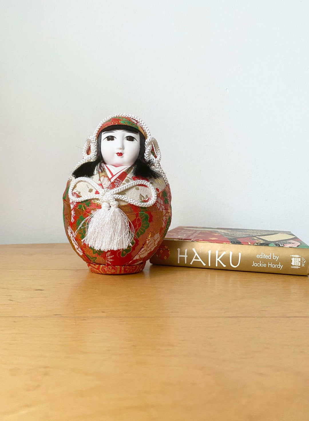 Hime Daruma Roly Poly Japanese Doll, Japanese Good Luck Doll, Princess ...
